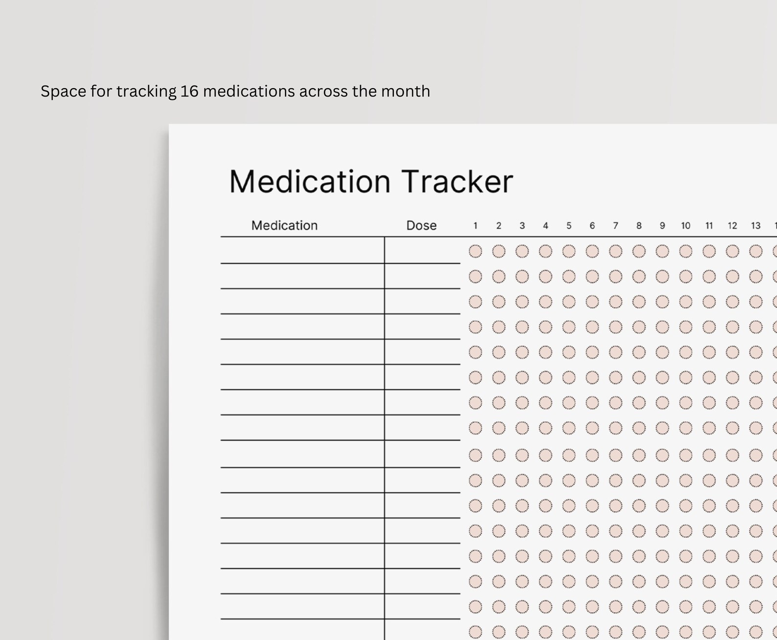 Medication Tracker Minimalist, Printable Medication List, Medication ...