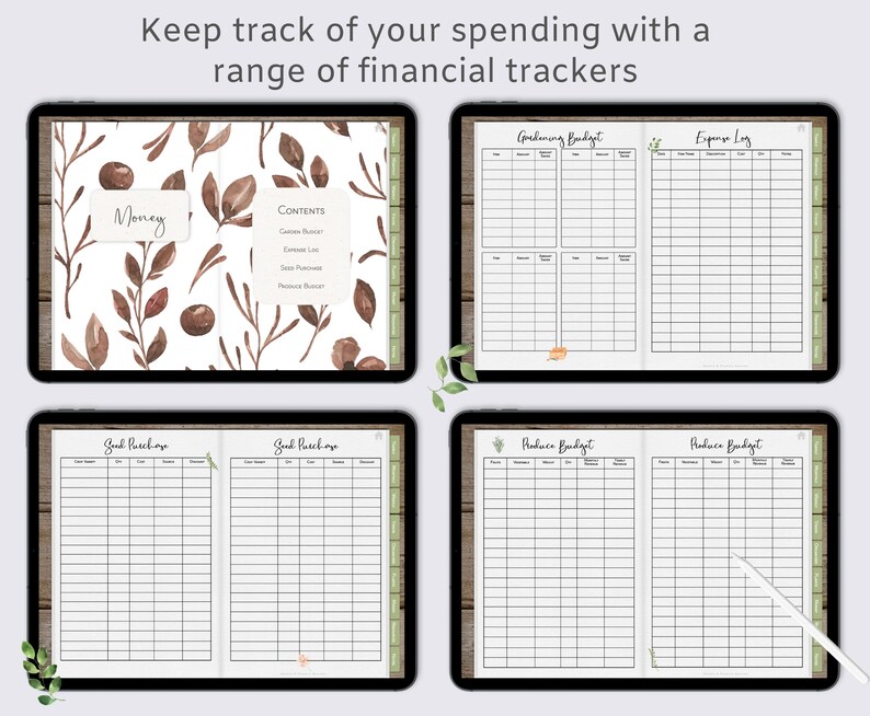 Garden Planner Digital, Goodnotes Seed Log Book, Gardening Journal ...