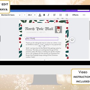 Editable Letter From Santa, Santa Letter, North Pole Letter, From the ...