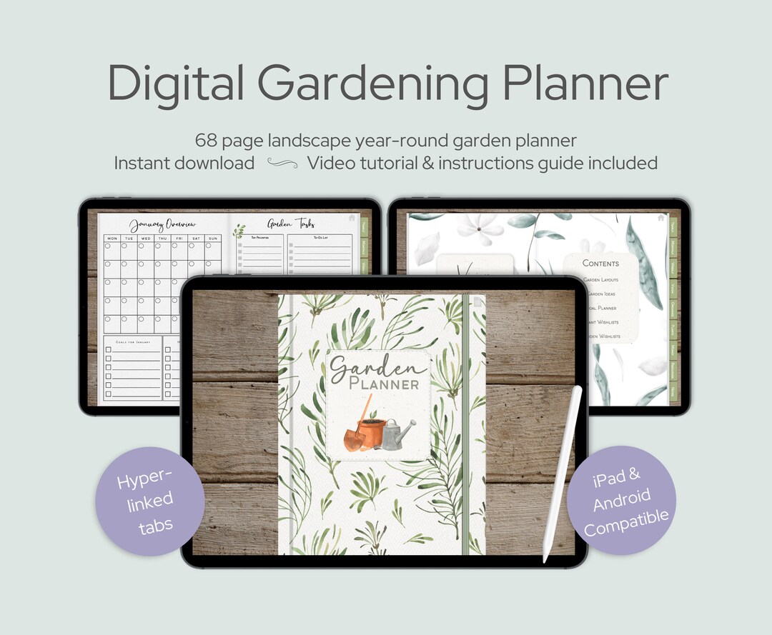 Garden Planner, Garden Journal, Digital Gardening Planner, Plant ...