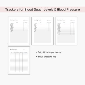 Medical Binder Printable, Medication Tracker Bundle, Blood Pressure Log ...