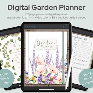 Garden Planner Digital, Garden Journal Notebook, Plant Planner, Plant ...