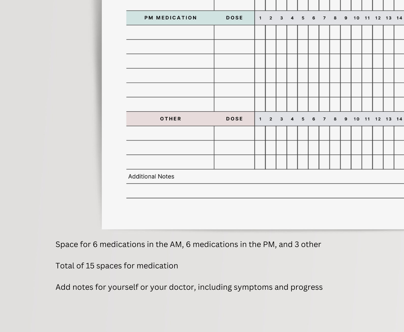 Monthly Medication Tracker, Minimalist Medication Log, Daily Medication ...