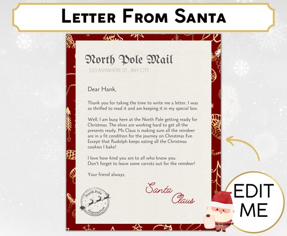 Letter From Santa Background