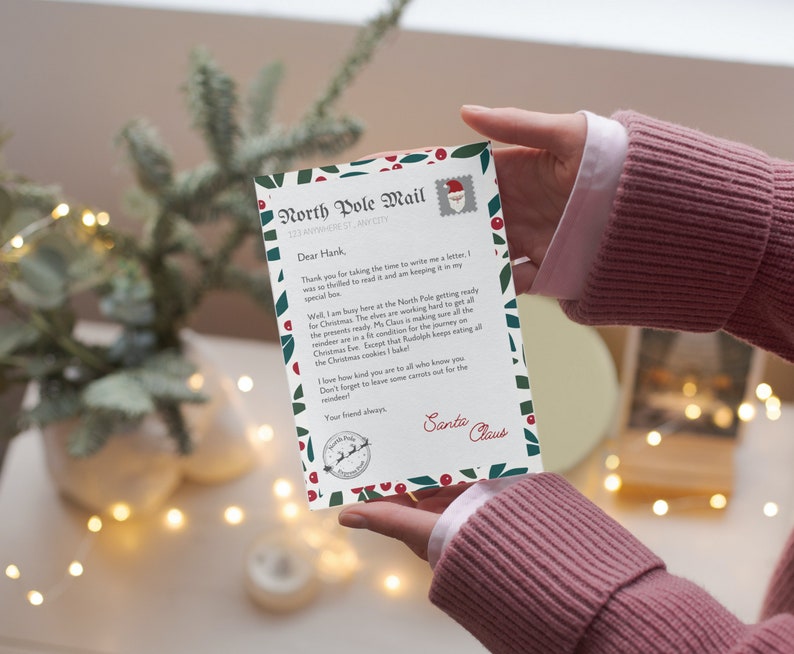 Editable Letter From Santa, Santa Letter, North Pole Letter, From the ...