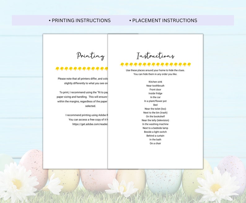 Easter Scavenger Hunt for Kids, Egg Hunt Clue Cards for Young Kids ...