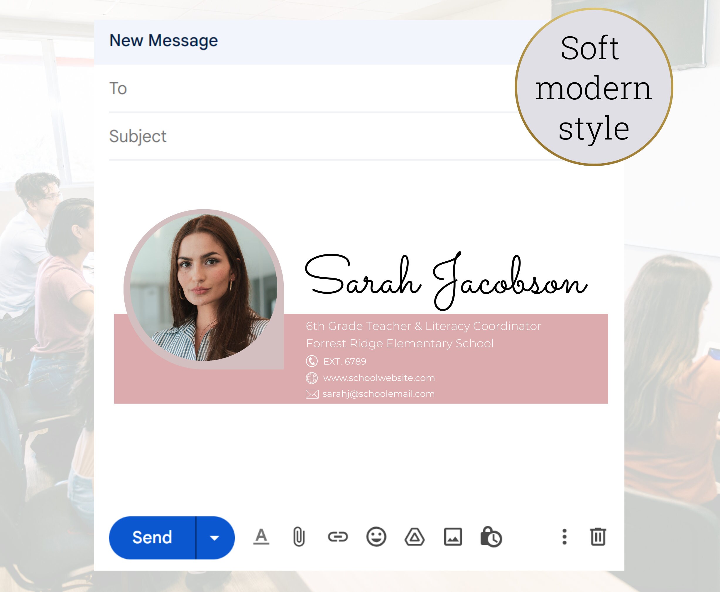 Email Signature, Email Signature Teacher, Email Template, Teacher Email ...