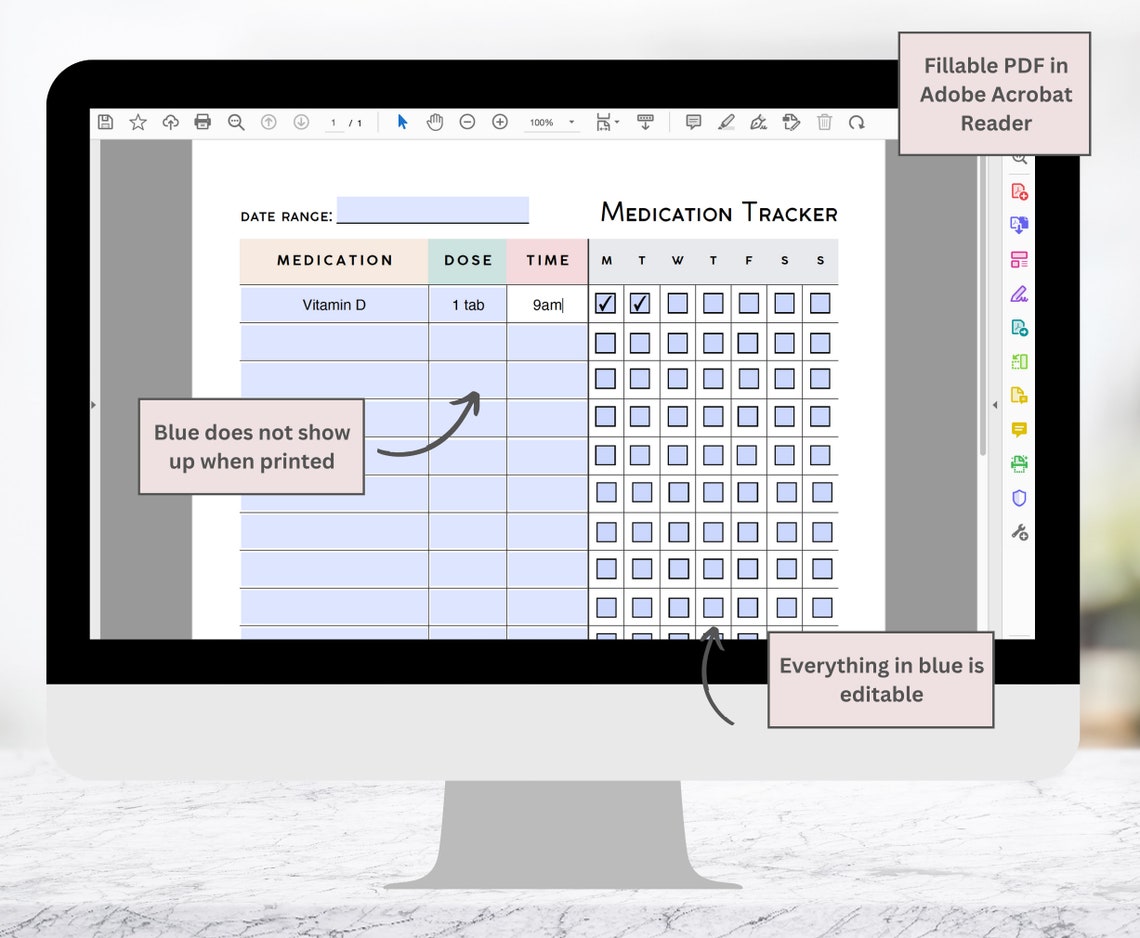 Medication Tracker, Symptom Tracker, Medicine Log, Printable Medication ...