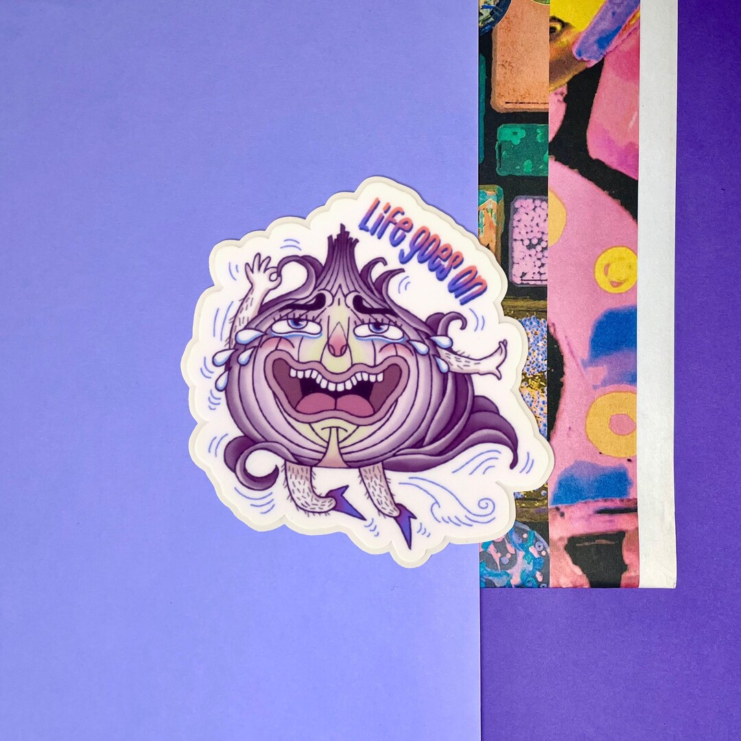 Funny Onion Vinyl Sticker - Etsy