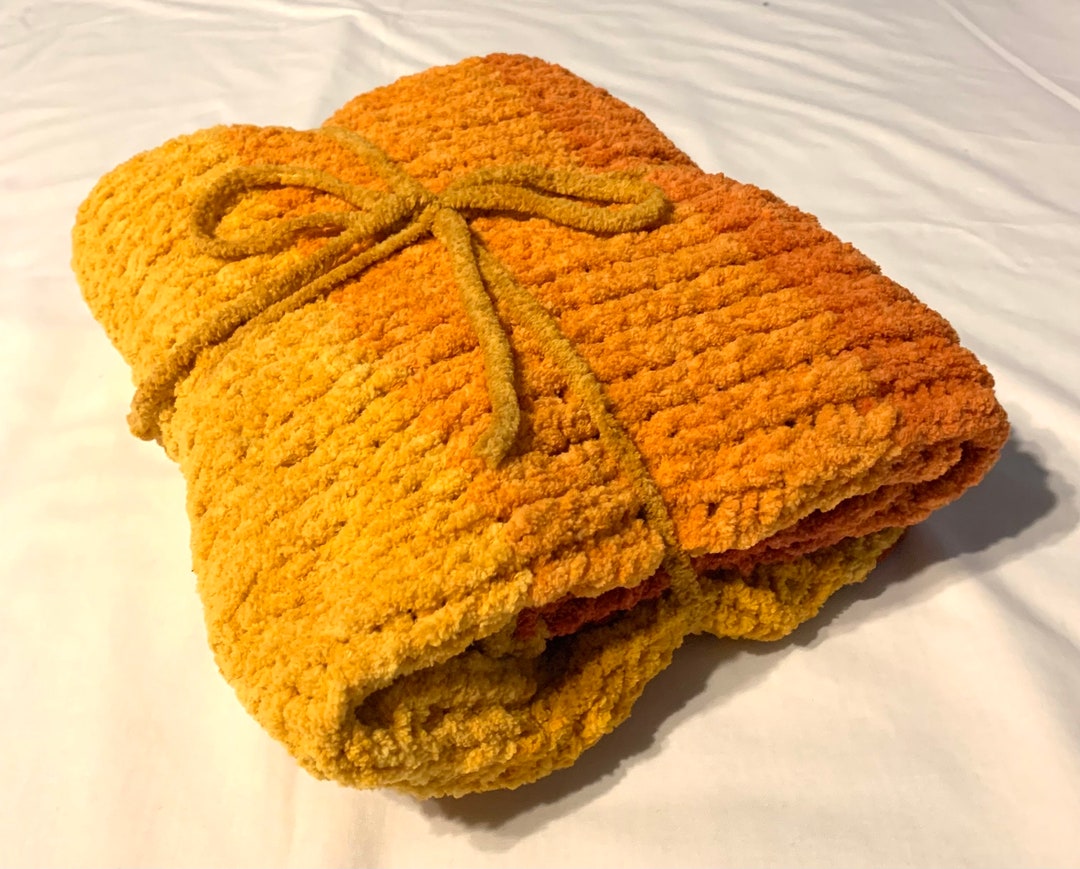 Baby Blanket (orange Crush Ombre) - Etsy