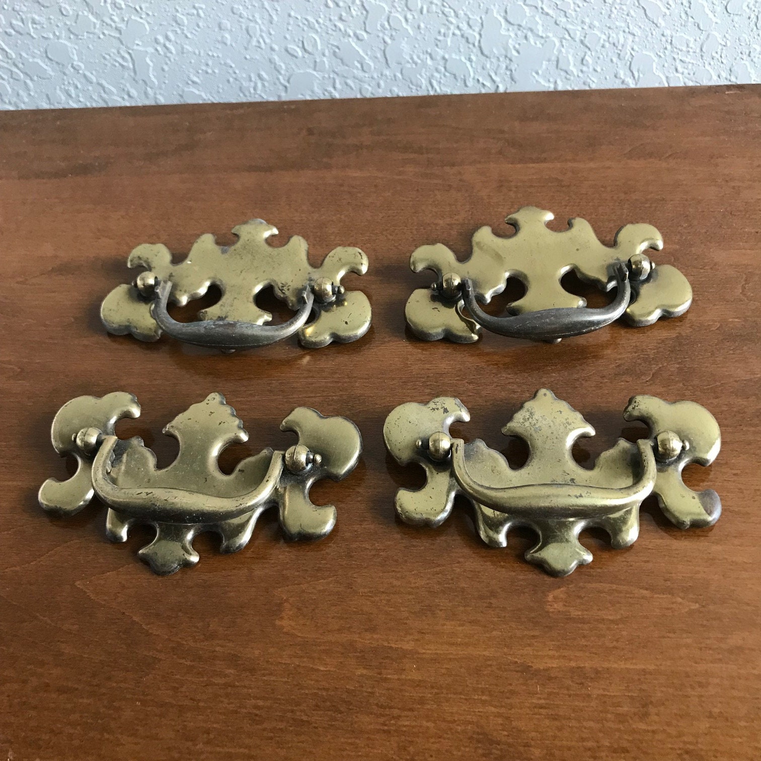 11 Piece Brass Drawer Pull Set - Etsy