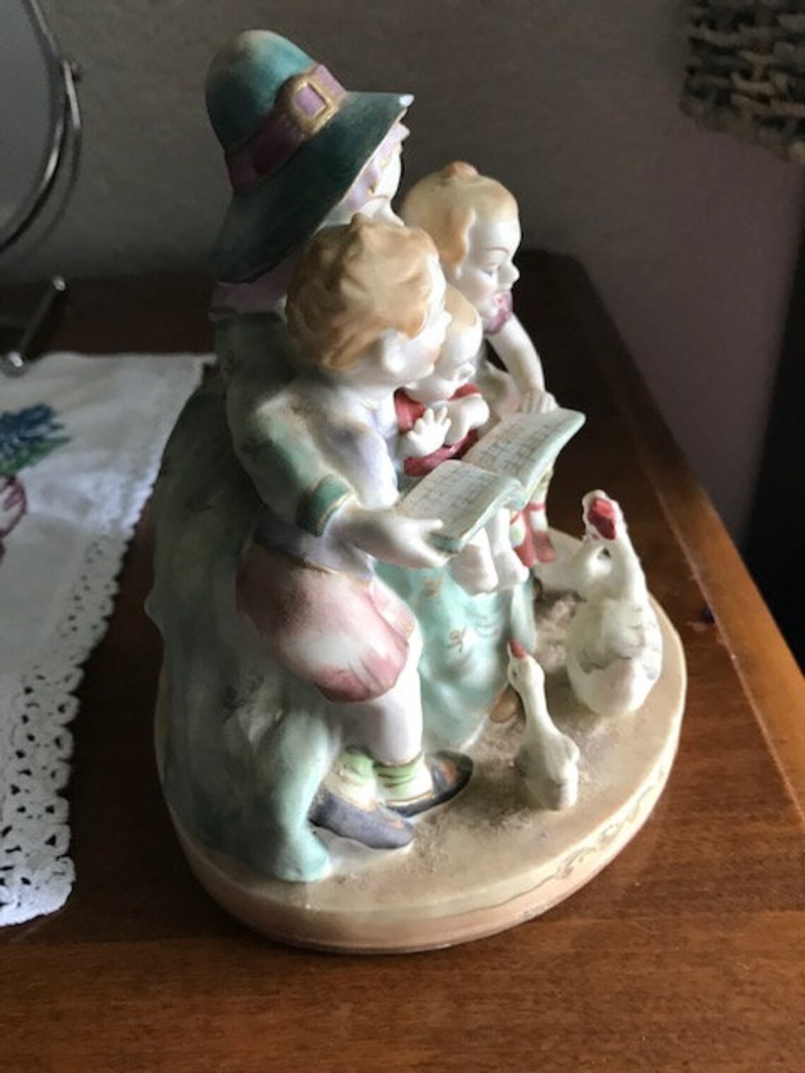 Vintage Mother Goose Figurine Reading to Children - Etsy