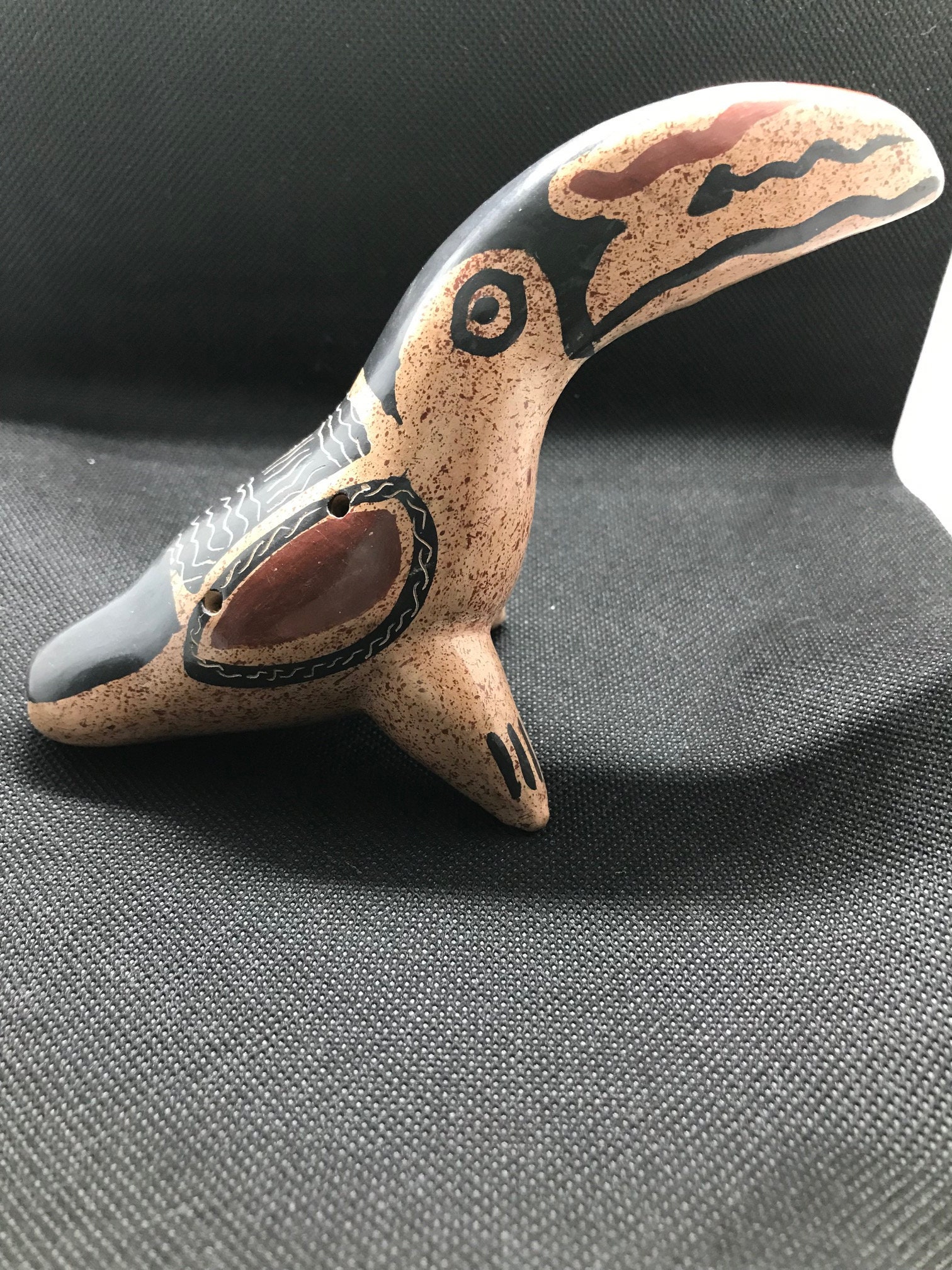 Hand-painted Ocarina Clay Toucan Flute - Etsy