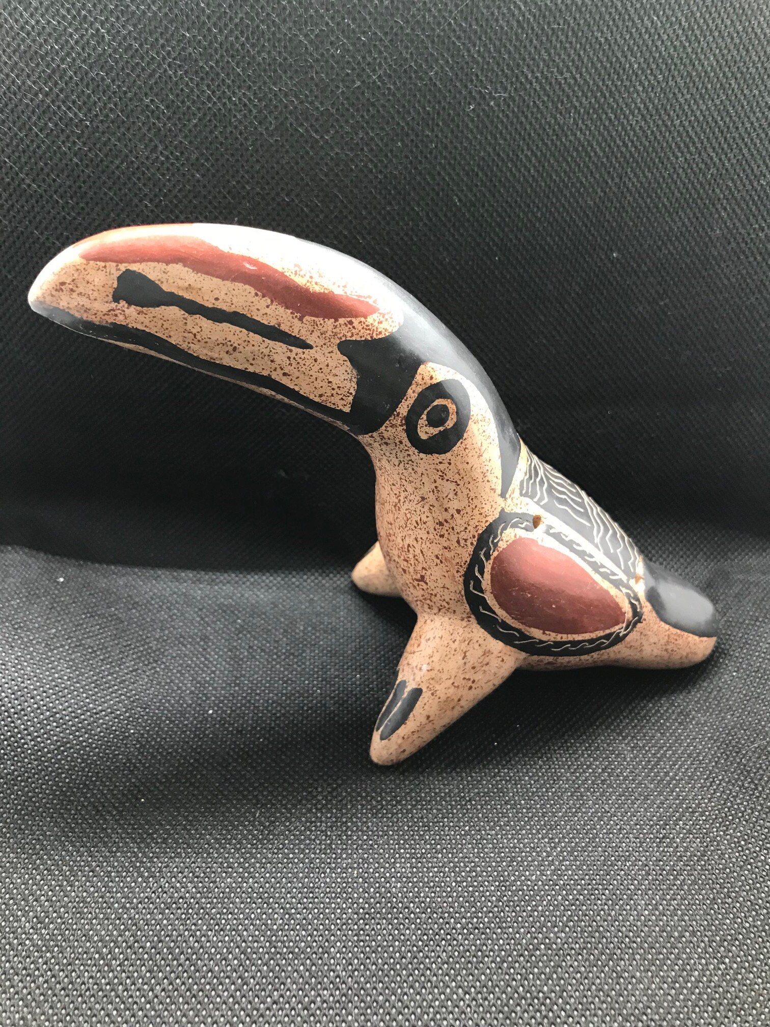 Hand-painted Ocarina Clay Toucan Flute - Etsy