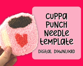 Punch Needle Template Mug Rug Punch Needle Pattern Punch - Etsy