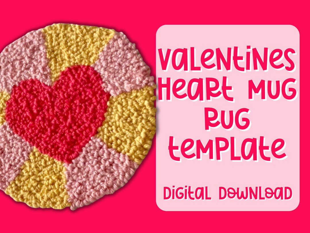 Punch Needle Template, Mug Rug, Punch Needle Pattern, Punch Needle ...