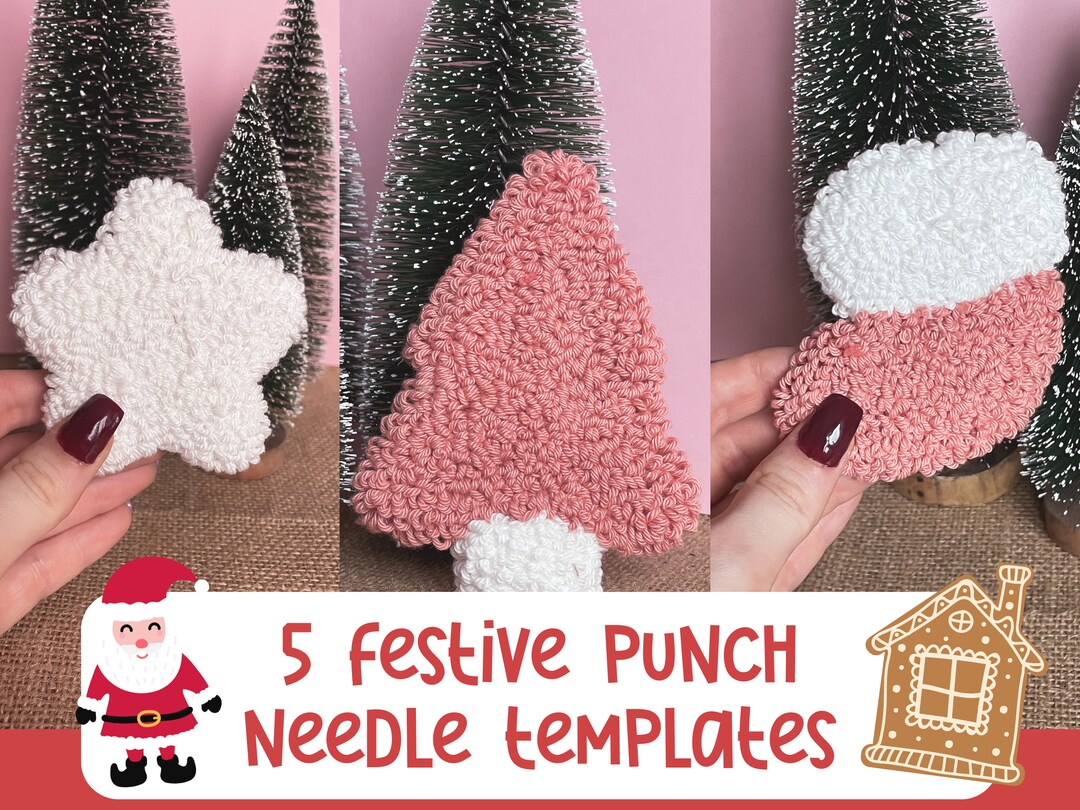 Christmas Punch Needle Templates, Christmas Crafts , Punch Needle ...
