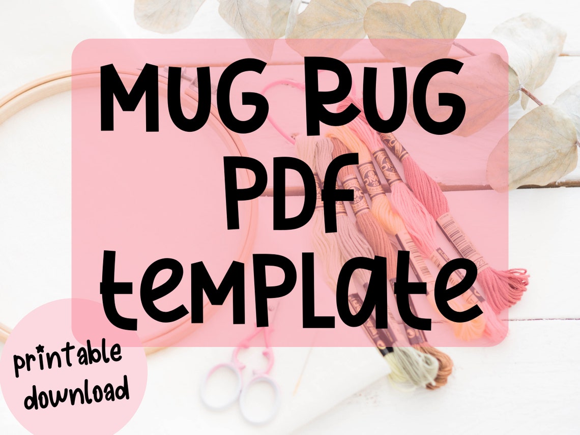 Punch Needle Template Mug Rug Punch Needle Pattern Punch - Etsy