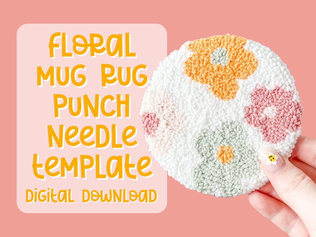 Punch Needle Template, Mug Rug, Punch Needle Pattern, Punch Needle ...