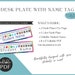 Tie Dye Desk Plate Template Editable Student Names - Etsy