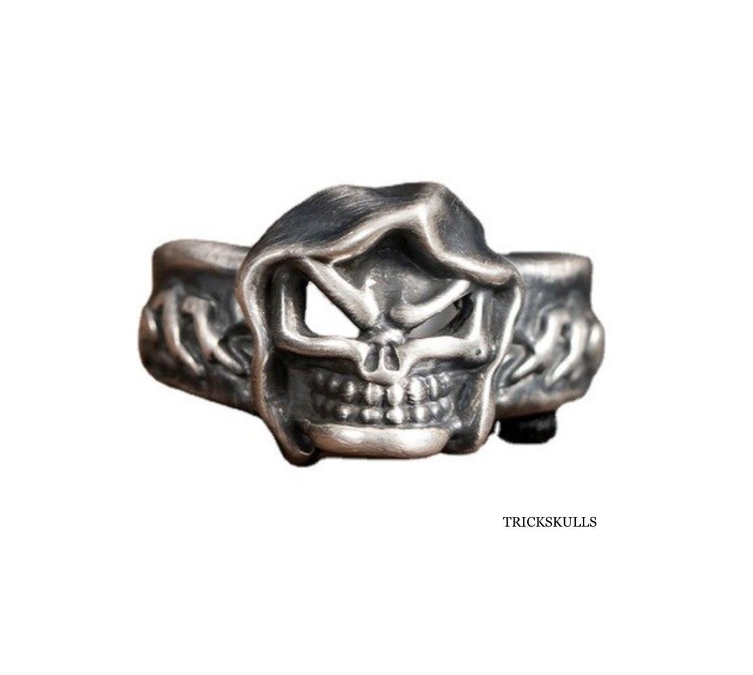 Hoodie Skulls Hood Villain Claws Skull Adjustable Open Modern ...