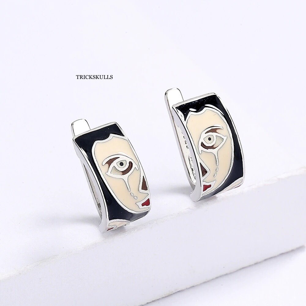 Black & Silver Pierrot Crying Sad Mime Horror Face Hand - Etsy