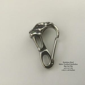 Skull Clip Carabiner Keychain Wallet Stainless Chain Hook & DIY Split ...