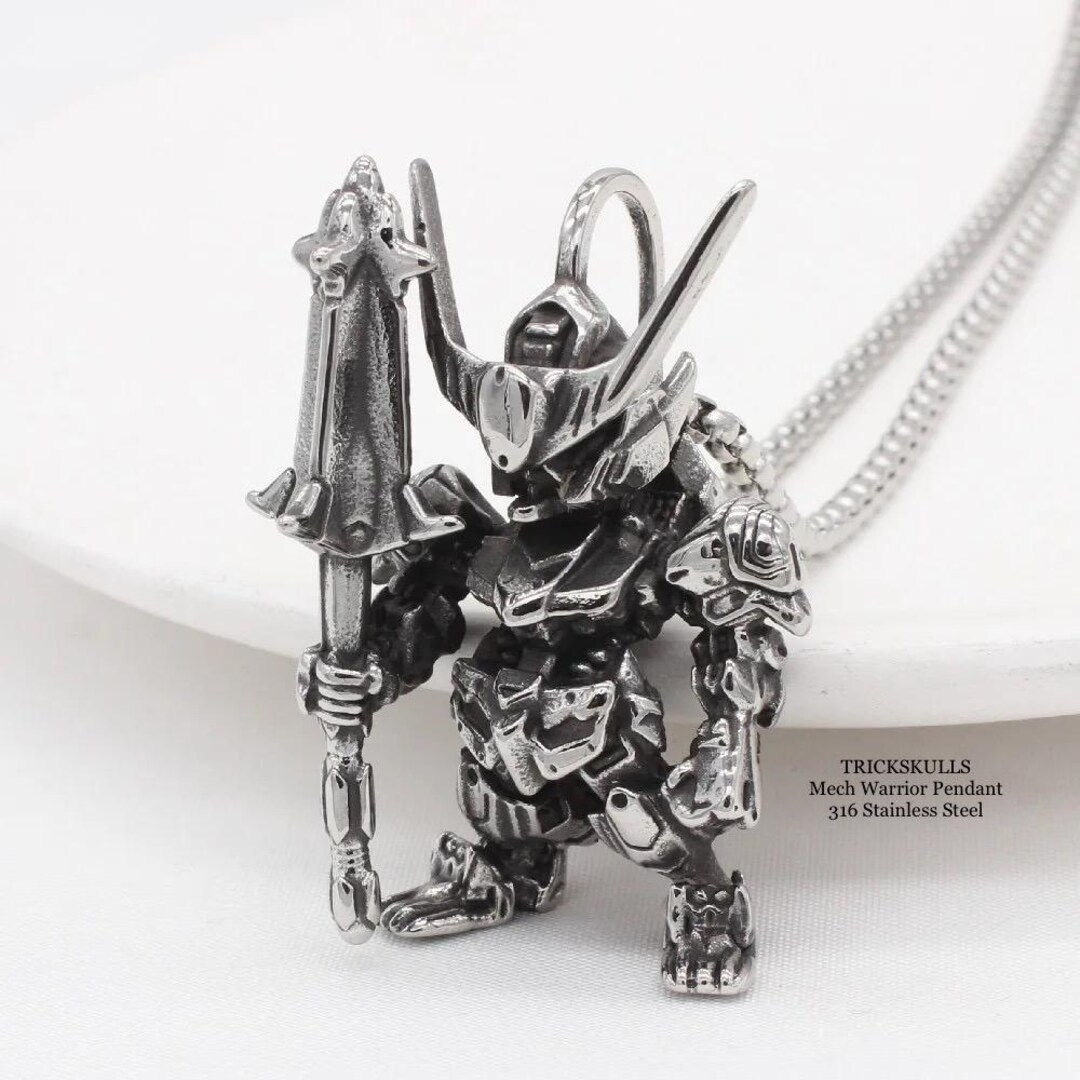 Mech Warrior Alien Space Robot Anime Gaming Stainless Pendant Custom ...
