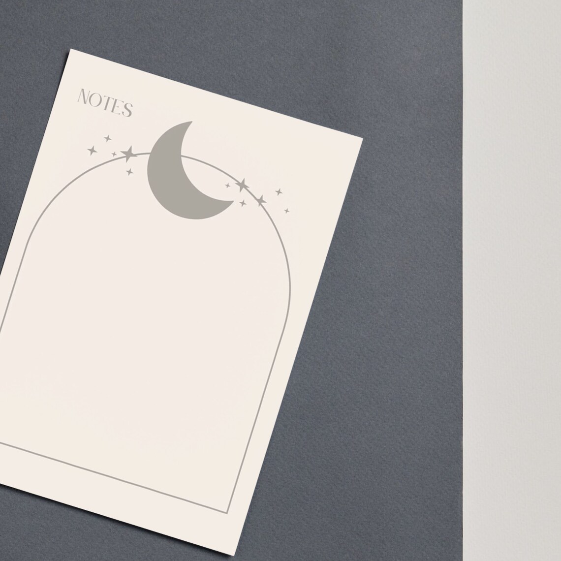 Printable Writing Paper Set of 2, Celestial Moon & Stars Note Paper ...