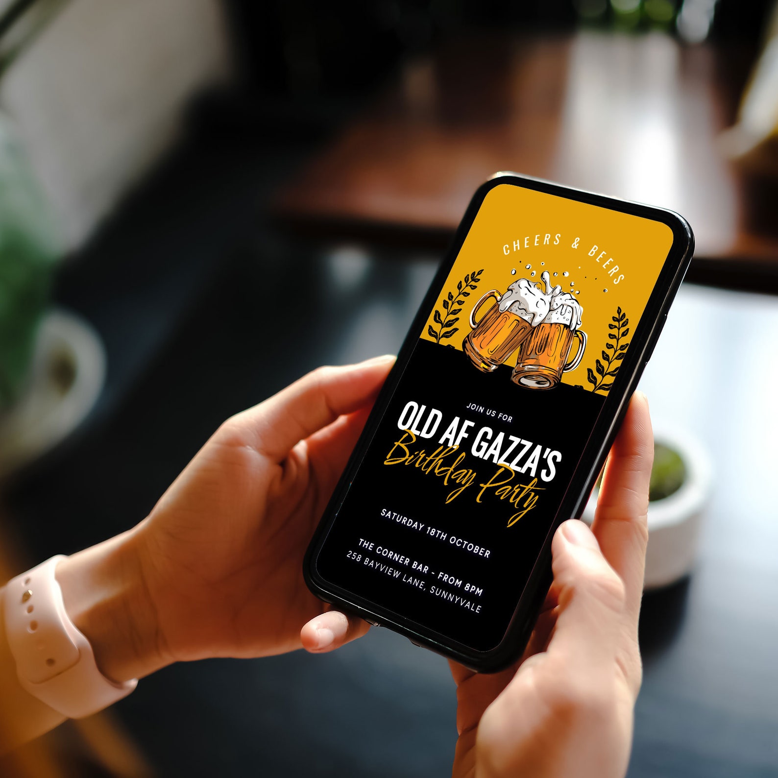 Editable Beers Birthday Invitation: Funny Men's Invite (digital ...
