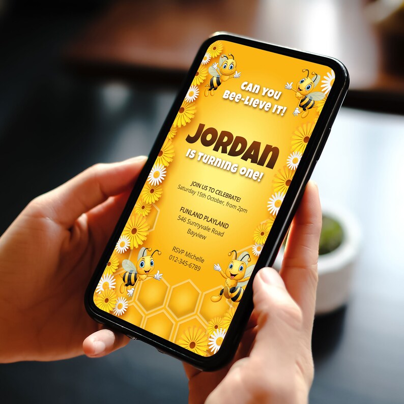 Invitación de cumpleaños de abeja, invitación de cumpleaños de abeja de ...