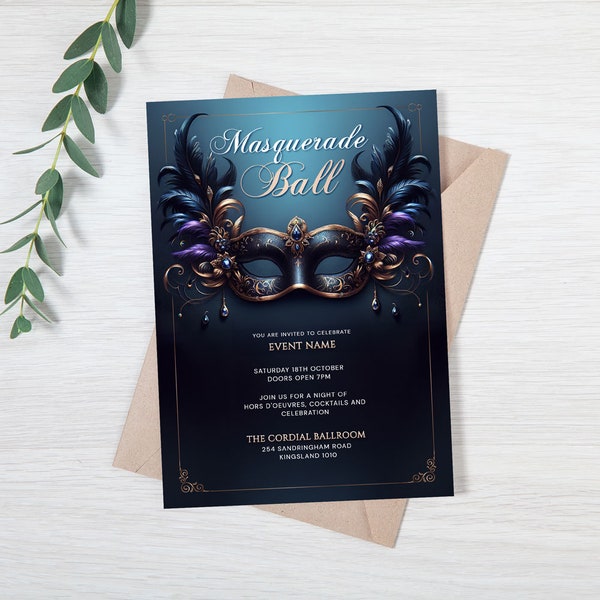 Masquerade Invites - Etsy