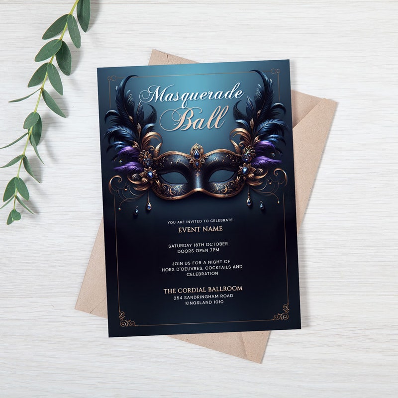 Masquerade Invites - Etsy
