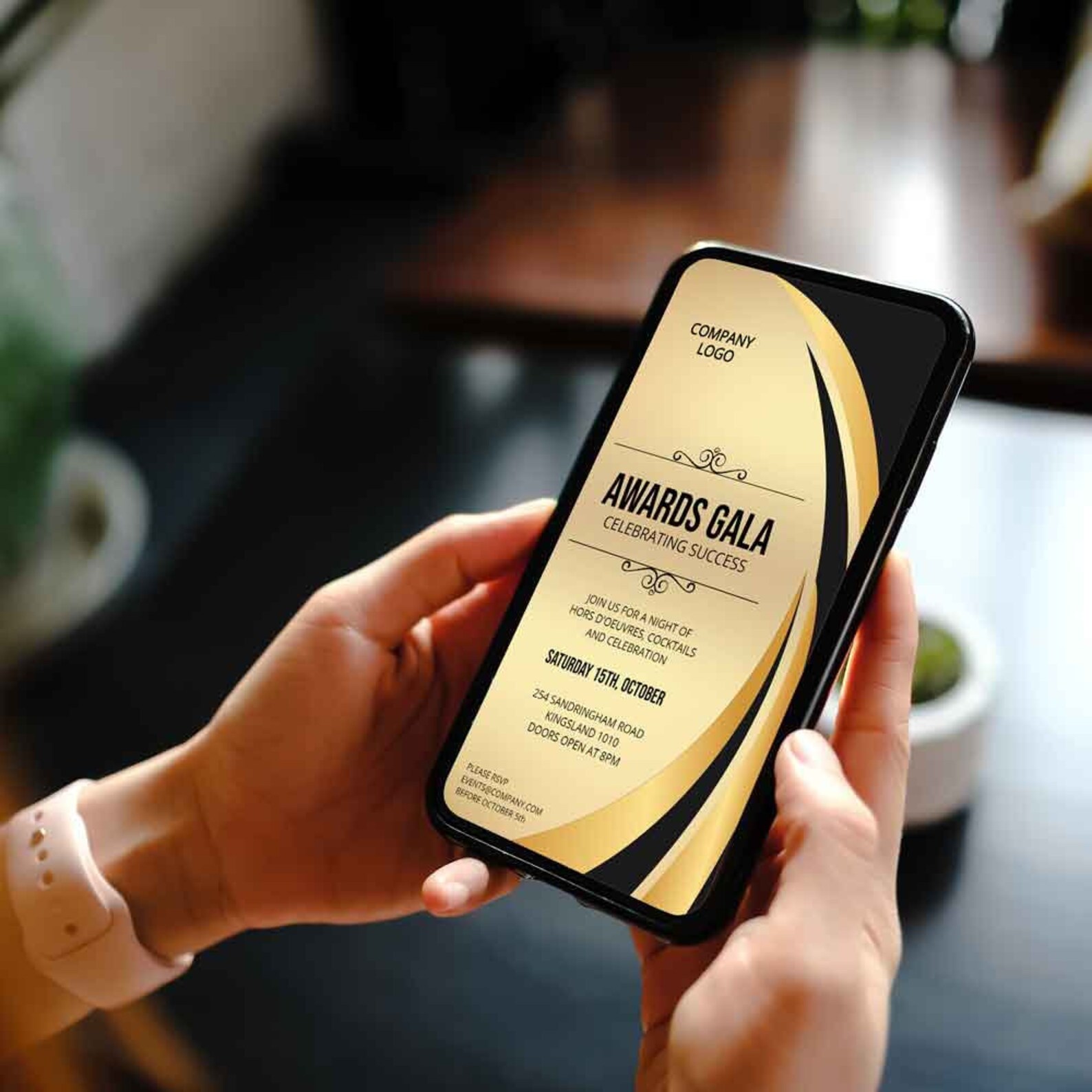Company Award Gala | Annual Awards Gala | Gold and Black Stripe ...