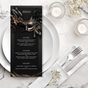 Masquerade Party Invitation Bundle: Editable Templates (digital ...