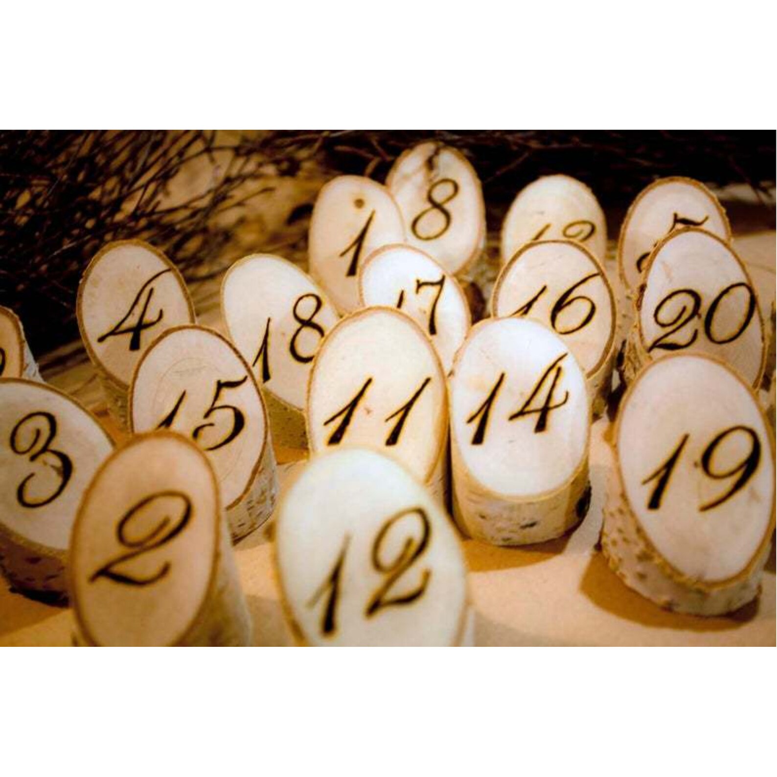 Wedding Wooden Seat Number Plate, Creative Personalized Dining Table ...