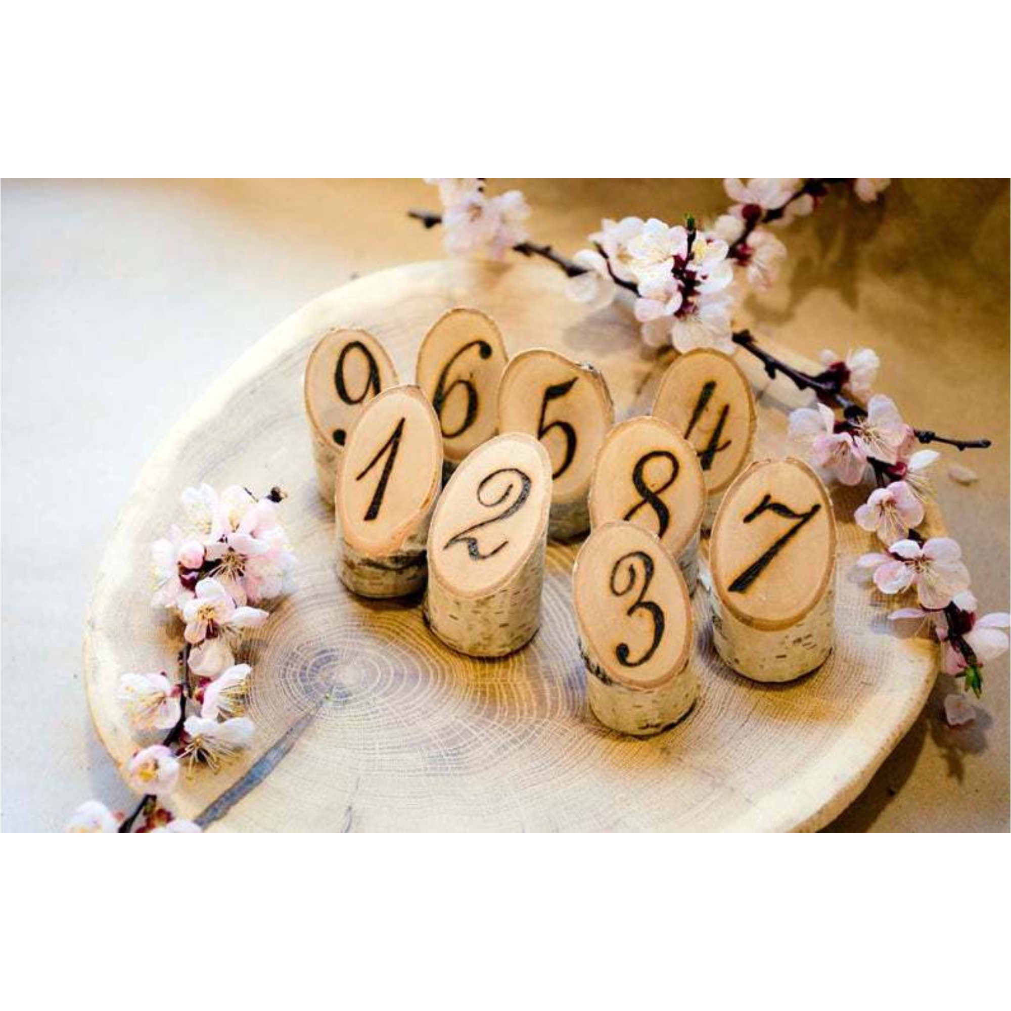 Wedding Wooden Seat Number Plate, Creative Personalized Dining Table ...