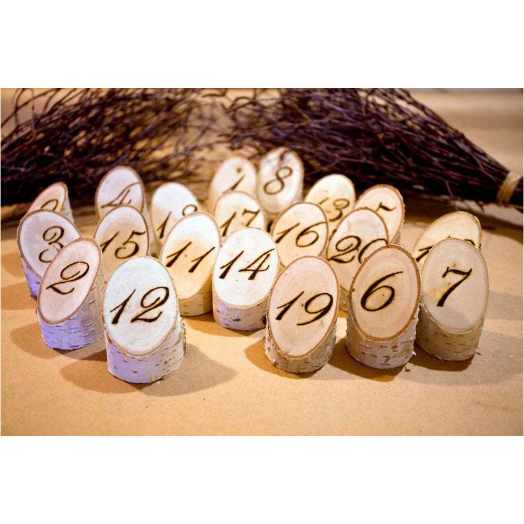 Wedding Wooden Seat Number Plate, Creative Personalized Dining Table ...