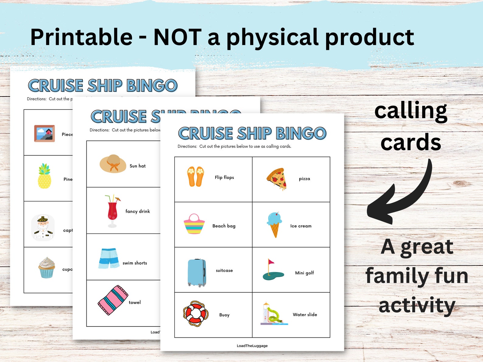 Cruise Bingo, Cruise Activities for Kids, Travel Games, Travel ...
