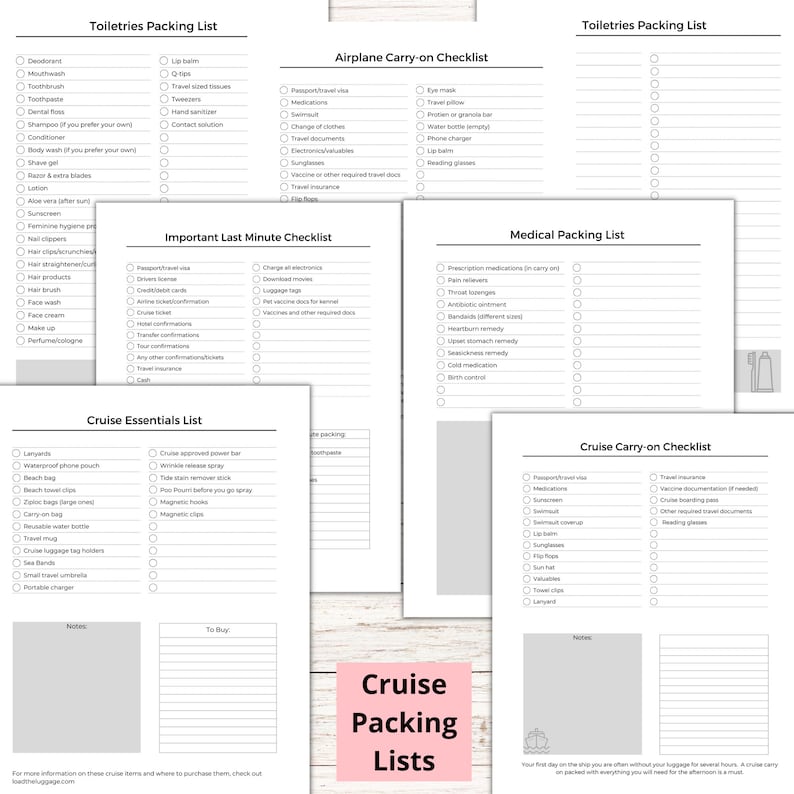 Printable Cruise Planner, Cruise Planning, Cruise Kit, Cruise Journal ...