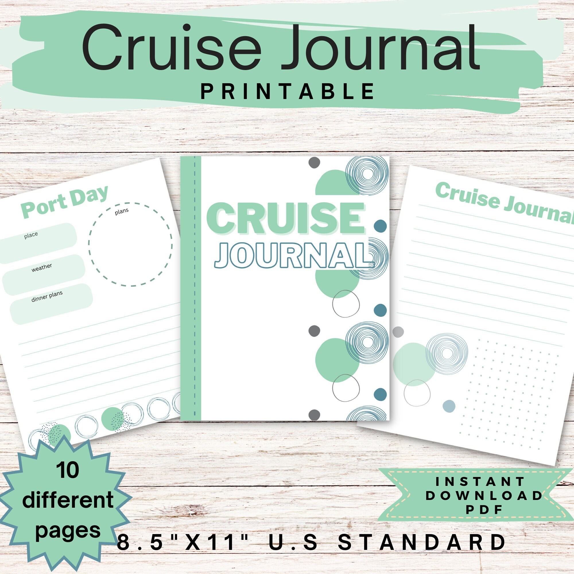 Printable Cruise Journal, Travel Journal, Cruise Journal, Vacation ...