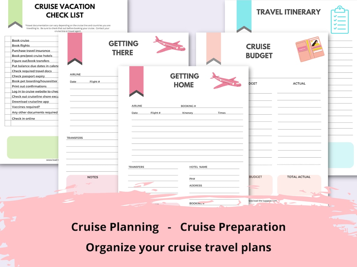Cruise Planner, Instant Download, Cruise Planning Kit Printable ...
