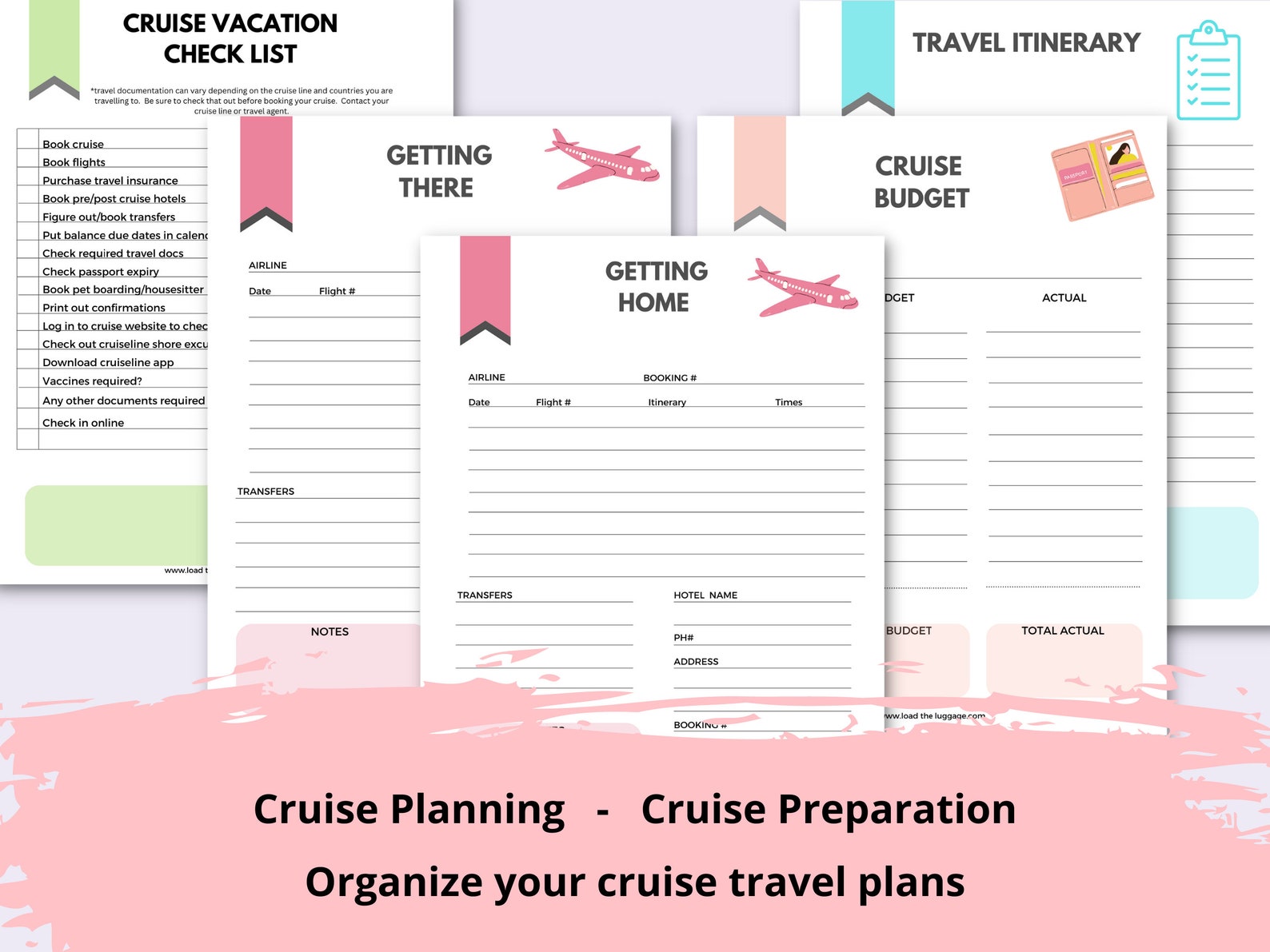 Cruise Planner, Instant Download, Cruise Planning Kit Printable ...