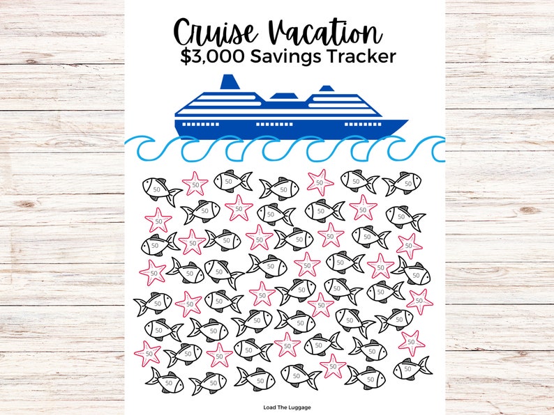 Printable Cruise Vacation Savings Tracker to Help Meet Your Savings ...
