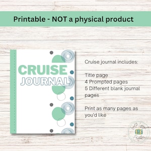 Printable Cruise Journal, Travel Journal, Cruise Journal, Vacation ...