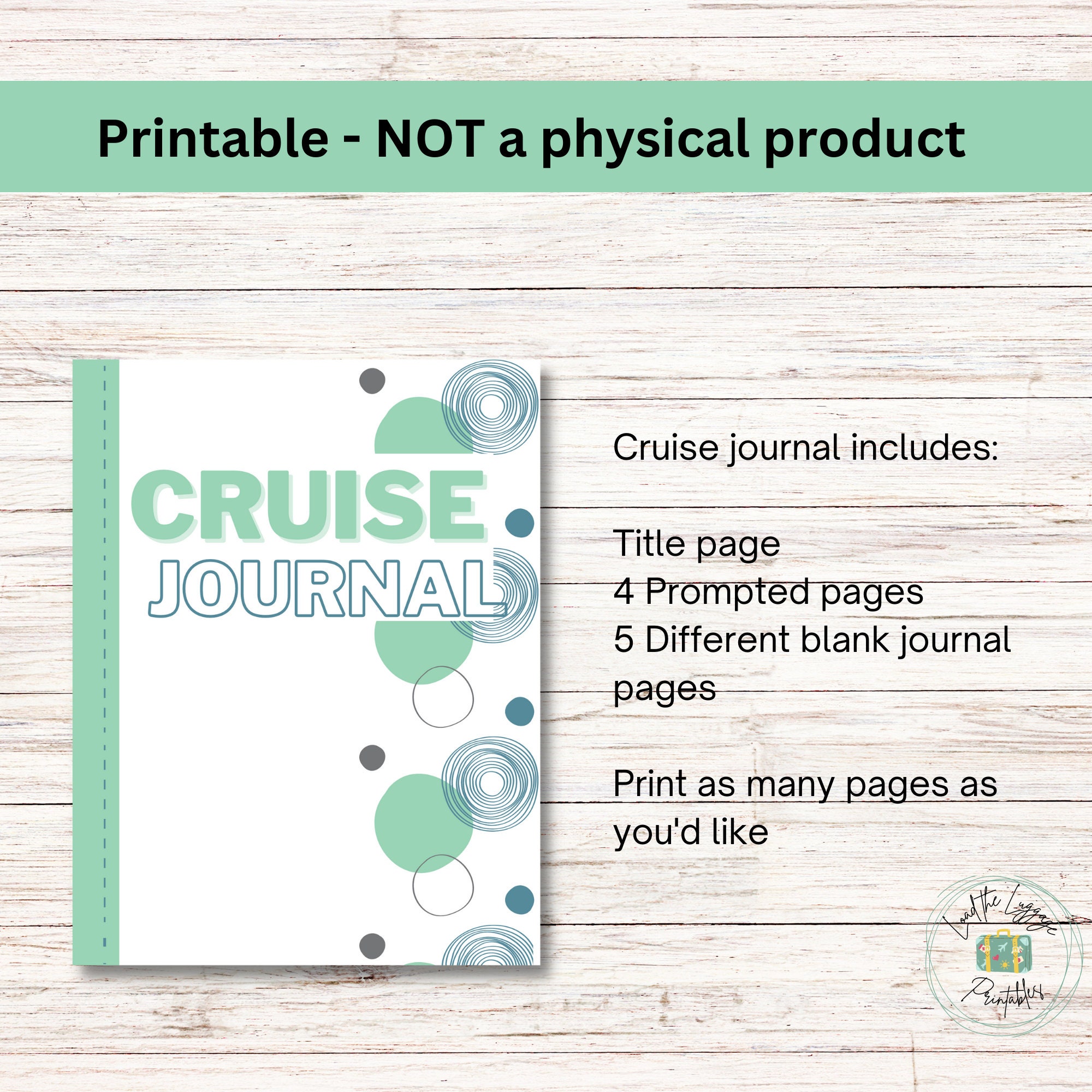 Printable Cruise Journal, Travel Journal, Cruise Journal, Vacation ...