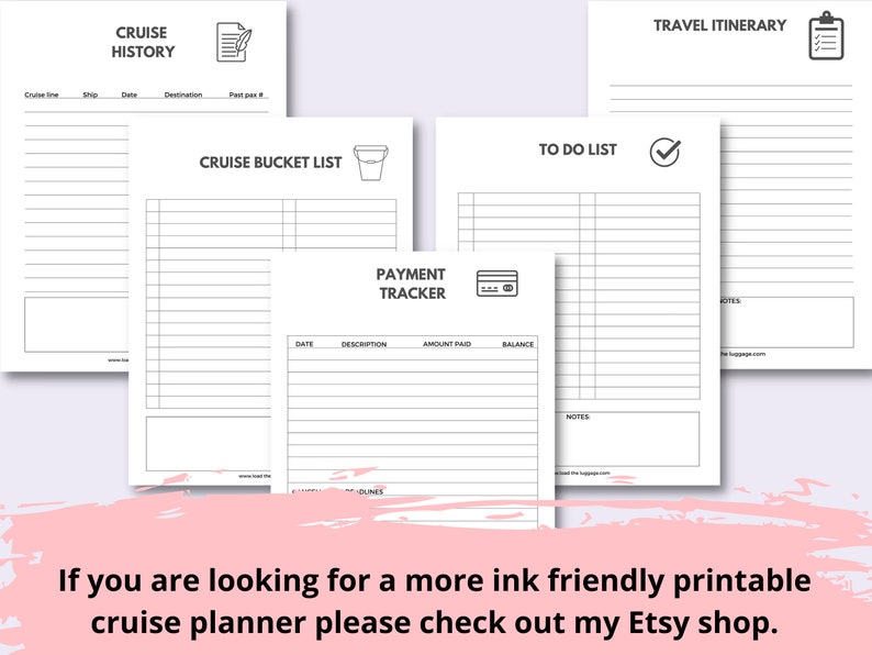 Cruise Planner Instant Download Cruise Planning Kit - Etsy