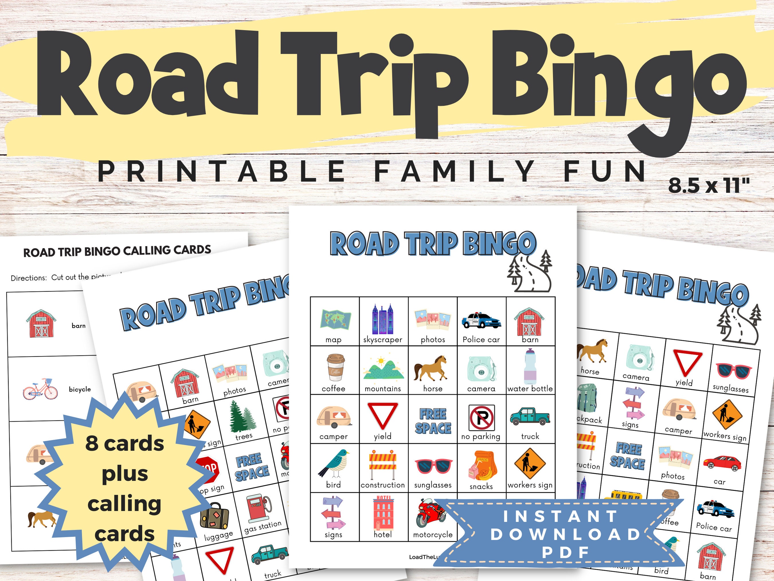 Road Trip Bingo Road Trip Games Road Trip Printables Family - Etsy
