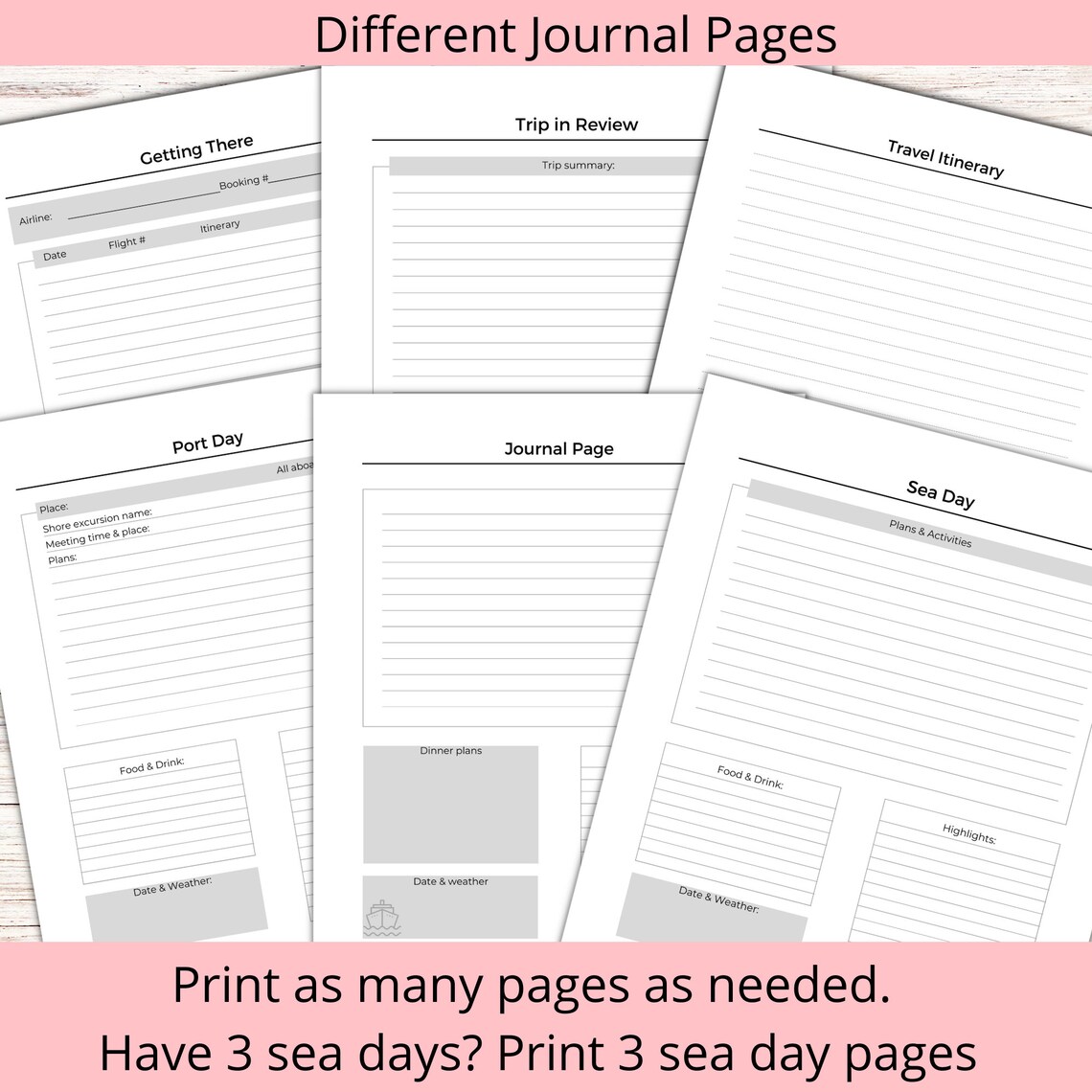 Printable Cruise Planner, Cruise Planning, Cruise Kit, Cruise Journal ...