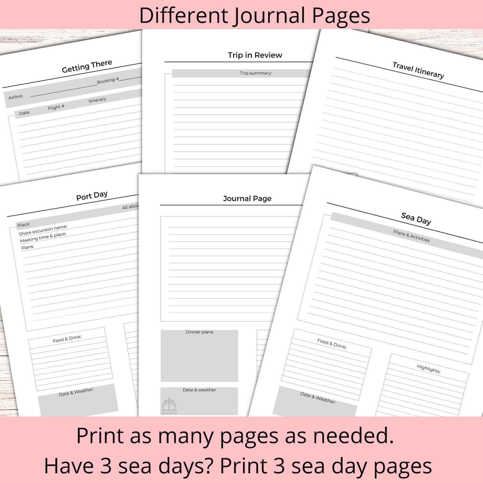 Printable Cruise Planner, Cruise Planning, Cruise Kit, Cruise Journal ...